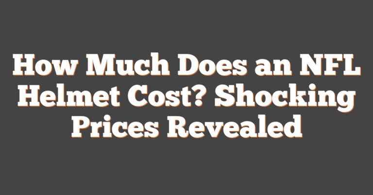 How Much Does An NFL Helmet Cost? Shocking Prices Revealed