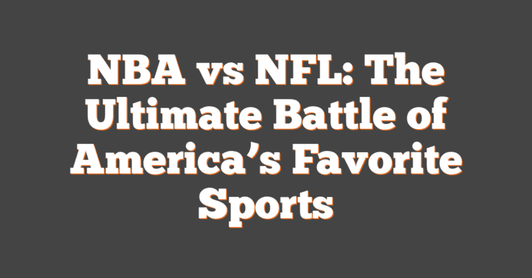 NBA Vs NFL: The Ultimate Battle Of America's Favorite Sports