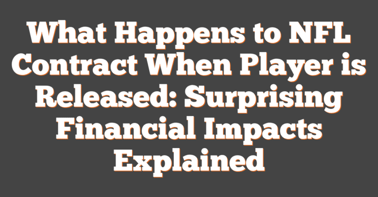 What Happens To NFL Contract When Player Is Released: Surprising ...