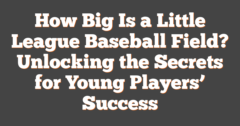How Big Is A Little League Baseball Field? Unlocking The Secrets For ...