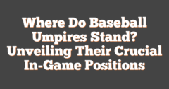 Where Do Baseball Umpires Stand? Unveiling Their Crucial In-Game Positions