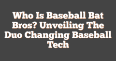 Who Is Baseball Bat Bros? Unveiling The Duo Changing Baseball Tech