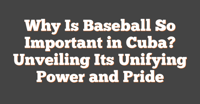 Why Is Baseball So Important In Cuba? Unveiling Its Unifying Power And ...