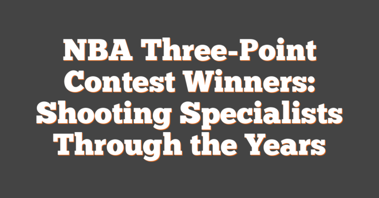 NBA Three-Point Contest Winners: Shooting Specialists Through The Years